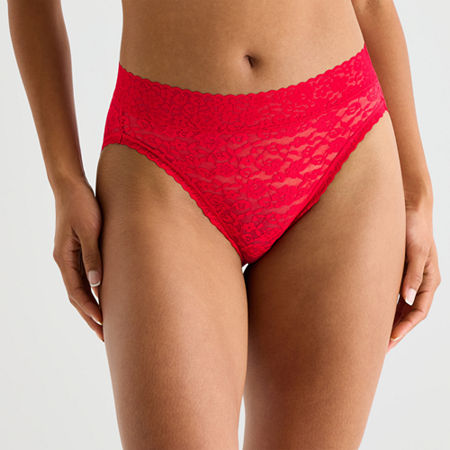 Click here for Ambrielle Everyday Lace High Cut Panty  Small  Red prices