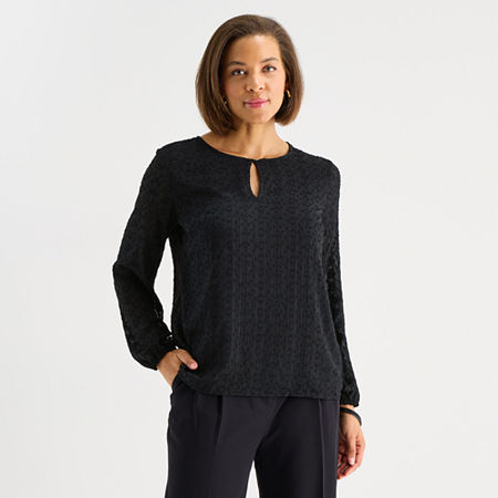 Click here for Liz Claiborne Shine Womens Keyhole Neck Long Sleev... prices