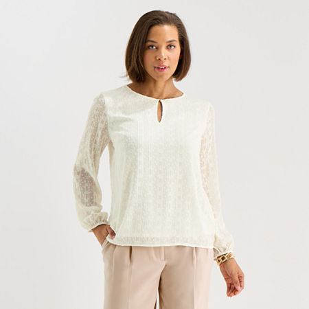 Click here for Liz Claiborne Shine Womens Keyhole Neck Long Sleev... prices