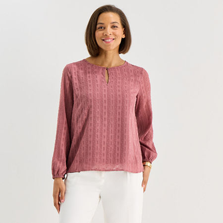 Click here for Liz Claiborne Shine Womens Keyhole Neck Long Sleev... prices