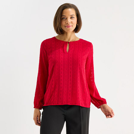 Click here for Liz Claiborne Shine Womens Keyhole Neck Long Sleev... prices