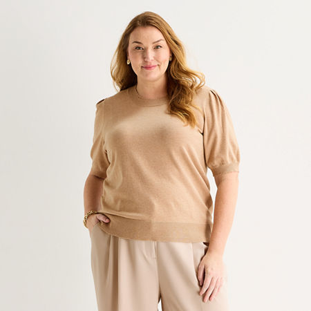 Click here for Liz Claiborne Plus Womens Crew Neck Short Sleeve P... prices