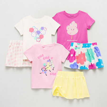 Click here for Okie Dokie Toddler & Little Girls 6-pc. Skort Set... prices