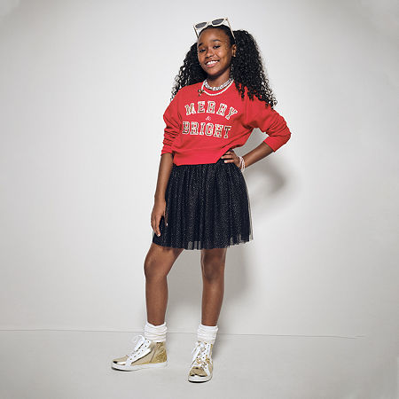 Click here for Jingle Ball Girls Mid Rise Mini Skater Skirt  X-sm... prices