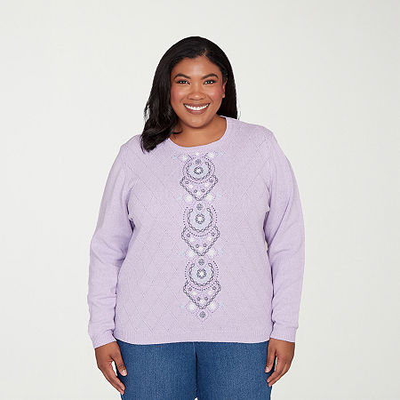 Click here for Alfred Dunner Plus Hilton Head Womens Crew Neck Lo... prices