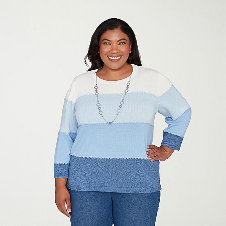 Click here for Alfred Dunner Plus Hilton Head Womens Crew Neck 3/... prices