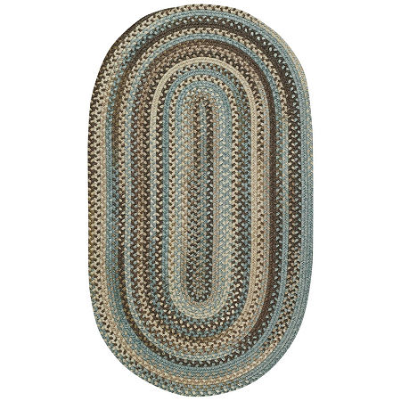 Capel American Legacy Oval Braid 0210-700 4 x 6 Area Rug - Blue/Brown