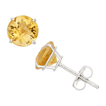 Click here for Genuine Yellow Citrine 10K Gold 6mm Stud Earrings... prices