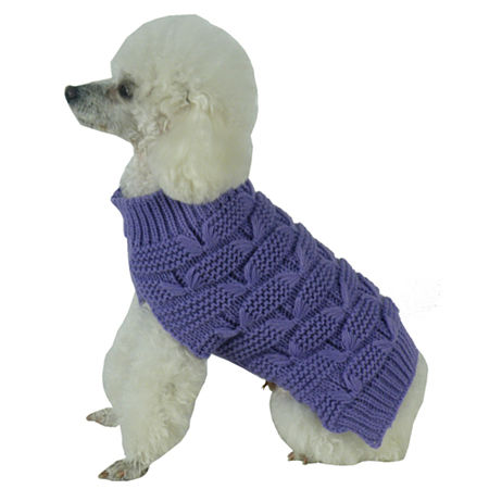 Click here for The Pet Life Butterfly Stitched Heavy Cable Knitte... prices