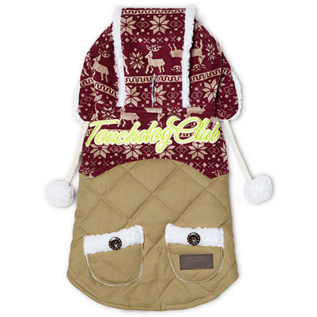 Click here for The Pet Life Touchdog Snowadayz Pom Pom Pet Hooded... prices