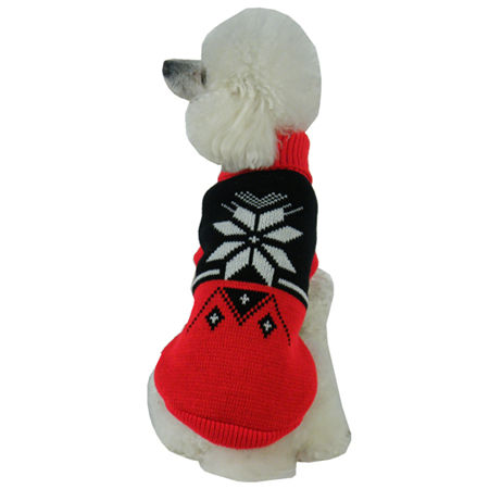 Click here for The Pet Life Snow Flake Cable-Knit Ribbed FashionT... prices