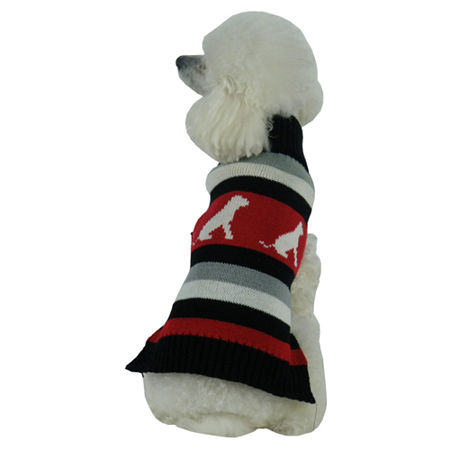 Click here for The Pet Life Dog Patterned Stripe Fashion Ribbed T... prices