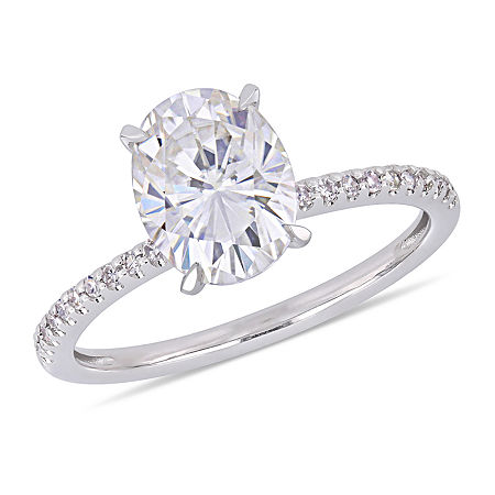 Click here for Womens 1/10 CT. T.W. White Moissanite 14K White Go... prices