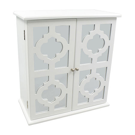 Click here for Pko Inc. Modern Mirrored Door Jewelry Box - White prices
