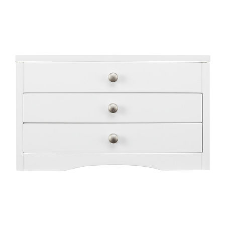 Click here for Pko Inc. Classic Lift Top White Jewelry Box - Whit... prices