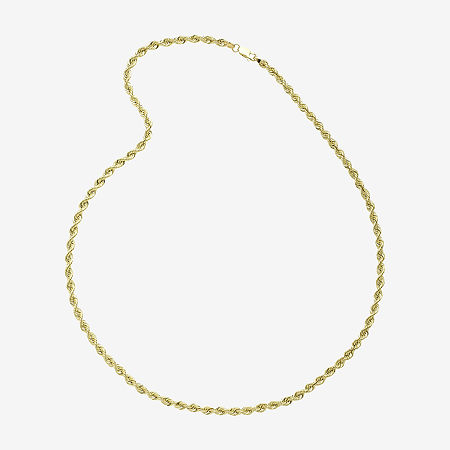 Click here for 10K Yellow Gold 24 Hollow Rope Chain Necklace  One... prices