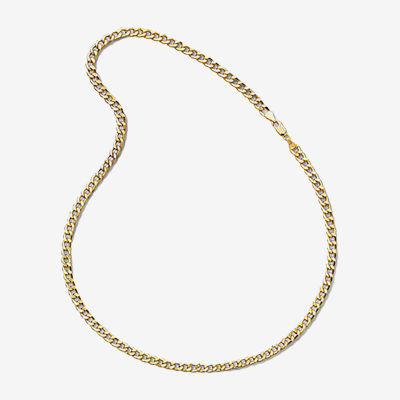 Made In Italy Mens 10K Yellow Gold 22" 6mm Semi-Solid Curb Chain Necklace