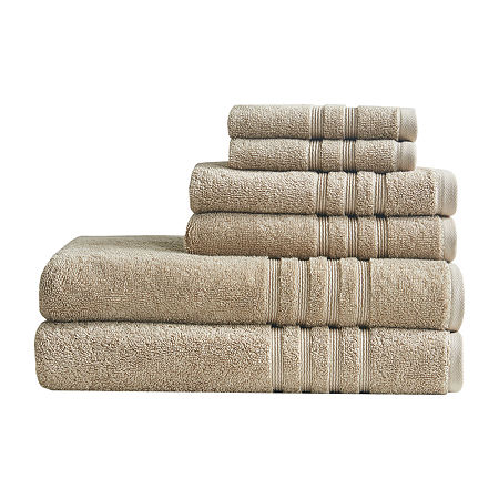 Madison Park Nurture Microbial Resistant 6-Pc. Bath Towel Set  30 x 54 - Natural