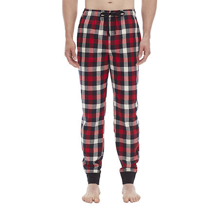 Click here for Residence Flannel Mens Pajama Joggers  Large  Red prices