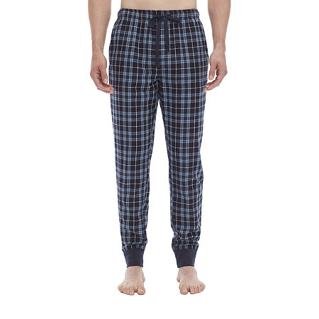 Click here for Residence Flannel Mens Pajama Joggers  Large  Blue prices