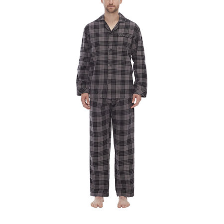 Click here for Residence Flannel Mens Long Sleeve 2-pc. Pajama Se... prices