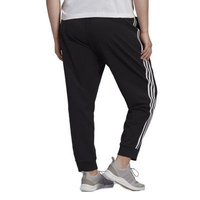 adidas Essentials 3 Stripes Cuffed Pants (Plus Size), Color: Black ...