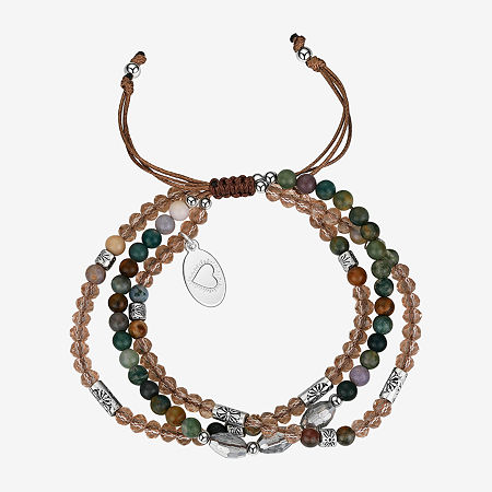Click here for Footnotes Triple Strand Womens Brown Jasper Bolo B... prices