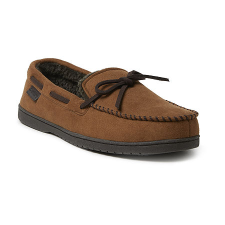 Click here for Dearfoams Mens Toby Microsuede Moccasin with Tie a... prices