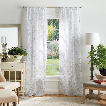 Click here for Martha Stewart Bellefield Floral Rod Pocket Sheer... prices