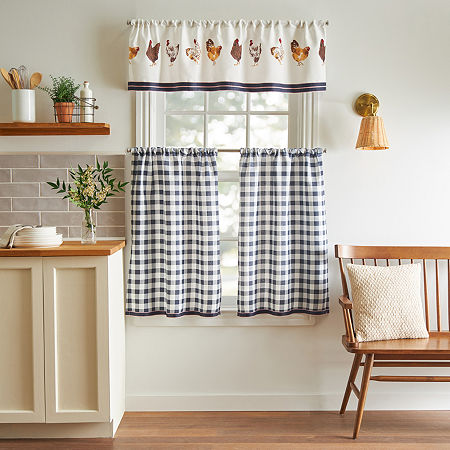 Click here for Martha Stewart Chickens 3-pc. Rod Pocket Window Ti... prices