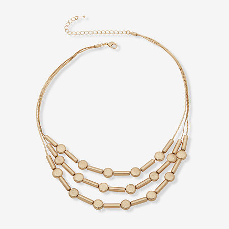 Click here for a.n.a Gold Tone Womens 16 Inch Strand Necklace  On... prices