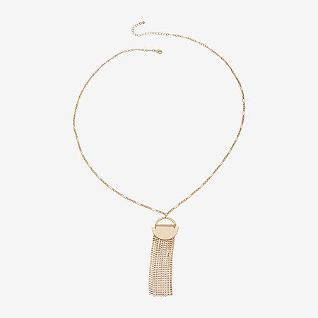 Click here for a.n.a Gold Tone Womens 30 Inch Pendant Necklace  O... prices