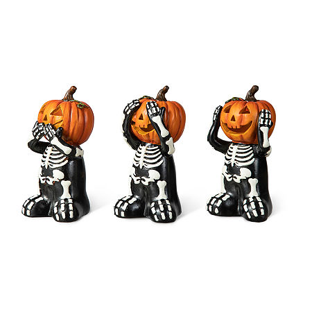 Click here for Glitzhome 5.75 Resin Skeleton Pumpkin Table Decor... prices