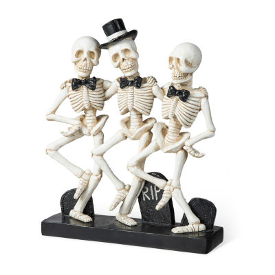Glitzhome "10.5""Dancing Skeleton Table Decor" Halloween Tabletop Decor ...