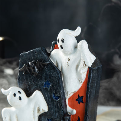 Glitzhome "9.75""Ghost Gravestone Table Decor" Halloween Tabletop Decor ...