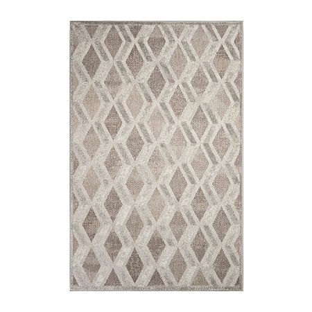 Liora Manne Napoli Diamonds 66x94 Area Rug - Camel