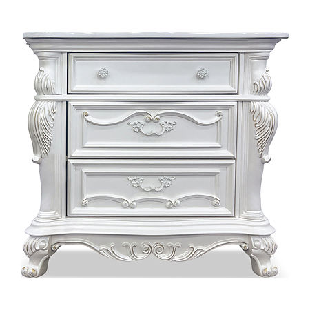 Click here for Oronza 3-Drawer Nightstand  One Size  White prices
