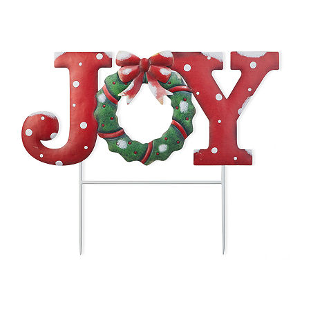 Click here for Glitzhome 29.25 Metal Joy Christmas Yard Art  One... prices