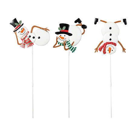 Click here for Glitzhome 24 Metal Snowman Christmas Yard Art  One... prices
