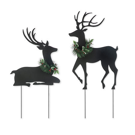 Click here for Glitzhome 42 Metal Silhouette Reindeers Christmas... prices