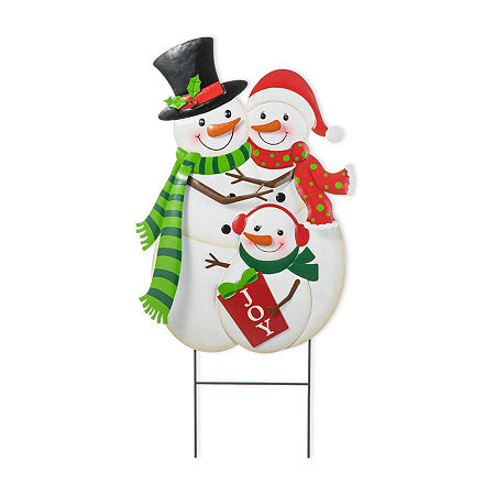 Click here for Glitzhome 30 Metal Snowman Family Christmas Yard A... prices