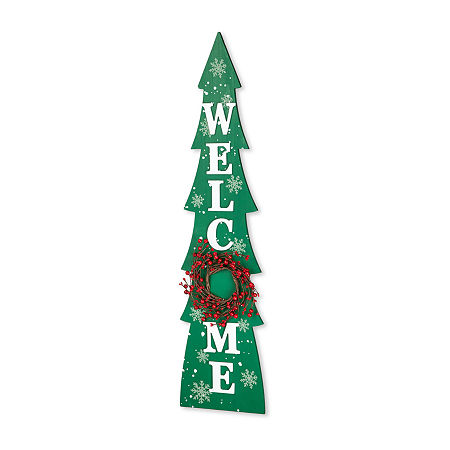 Click here for Glitzhome 42 Wood Welcome Christmas Porch Sign  On... prices
