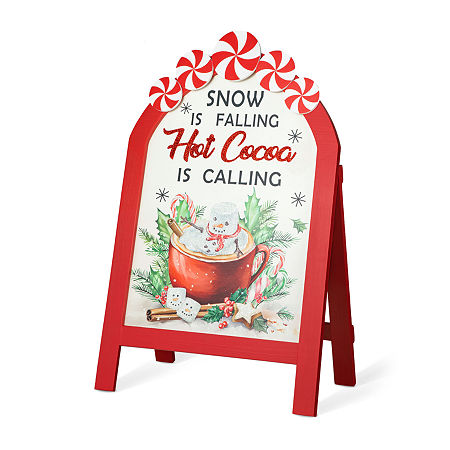 Click here for Glitzhome 24.25 Wood Peppermint Easel Christmas Po... prices
