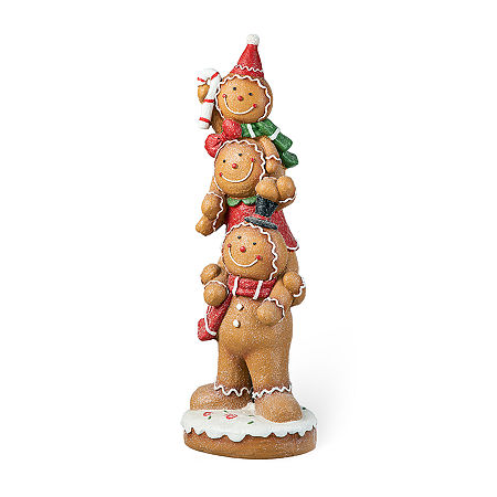 Click here for Glitzhome 29.25 Gingerbread Man Christmas Porch Si... prices