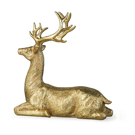Click here for Glitzhome 11 Resin Lying Reindeer Christmas Tablet... prices
