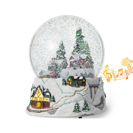 Click here for Glitzhome 8 Snowflakes Village Christmas Snow Glob... prices