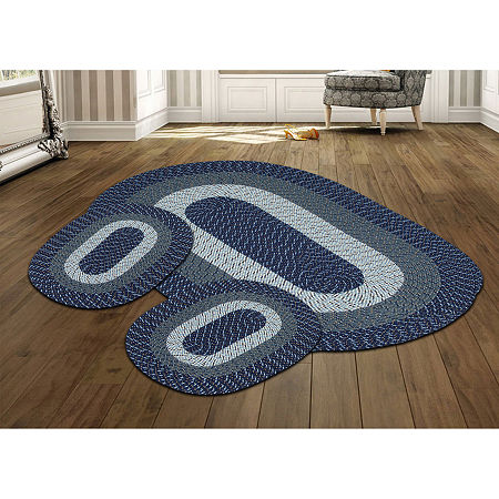 Click here for Better Trends Country Stripe Braided 3 Pc Oval Rug... prices