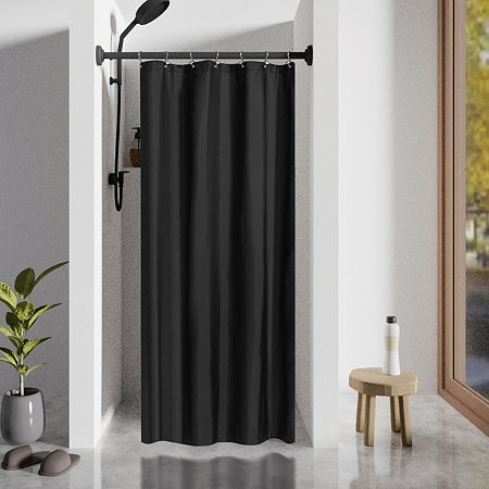 Awesome Home Waterproof Soft Fabric Shower Curtain or Liner  Orange  72X72 - Black