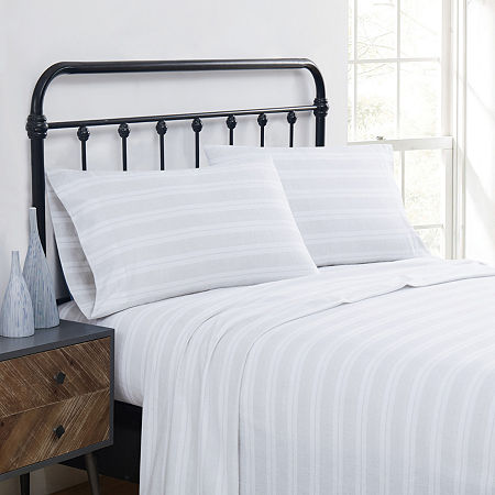 Click here for Truly Soft Bryce Stripe Twin Flannel Sheet Set prices