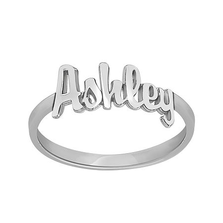 Click here for Personalized Script Name Ring  8 1/2  White prices